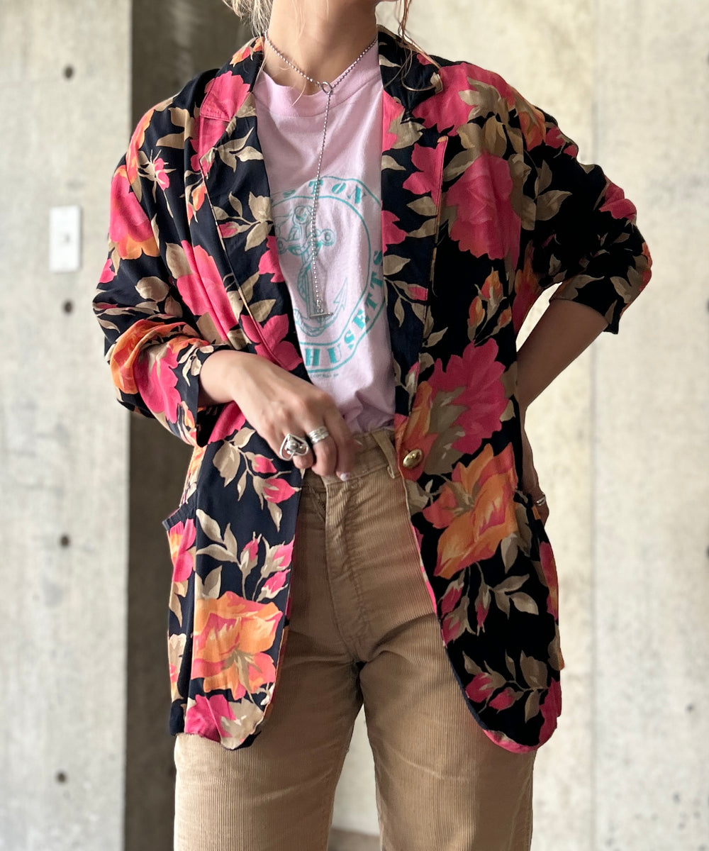Flower Pattern Big Tailored Jacket – H アッシュ